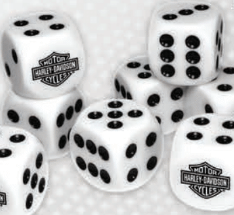 Large White Collectible Dice 25mm – Perth & Rockingham Harley-Davidson
